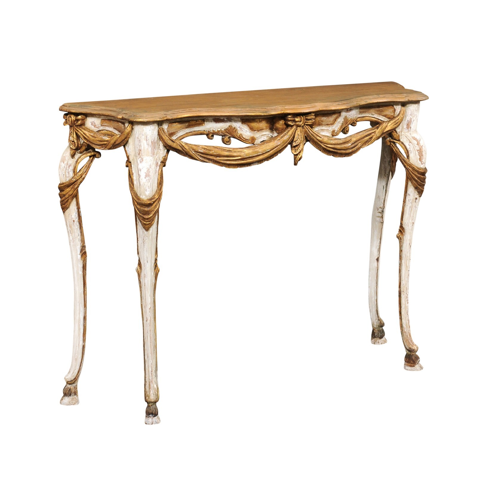 Italian Console w/Lovely Swag Carved Skirt | 2187 | A. Tyner Antiques