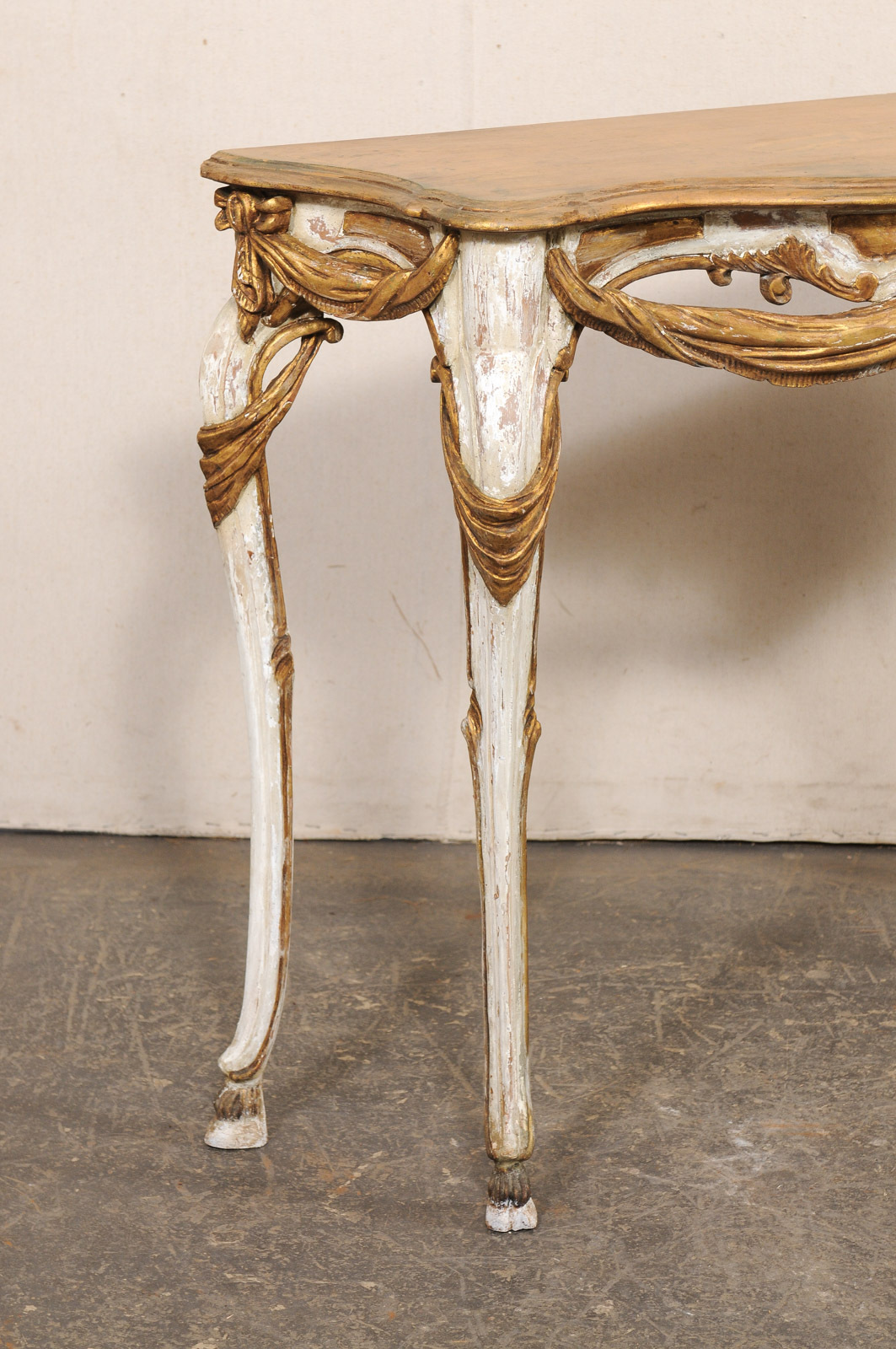 Italian Console w/Lovely Swag Carved Skirt | 2187 | A. Tyner Antiques